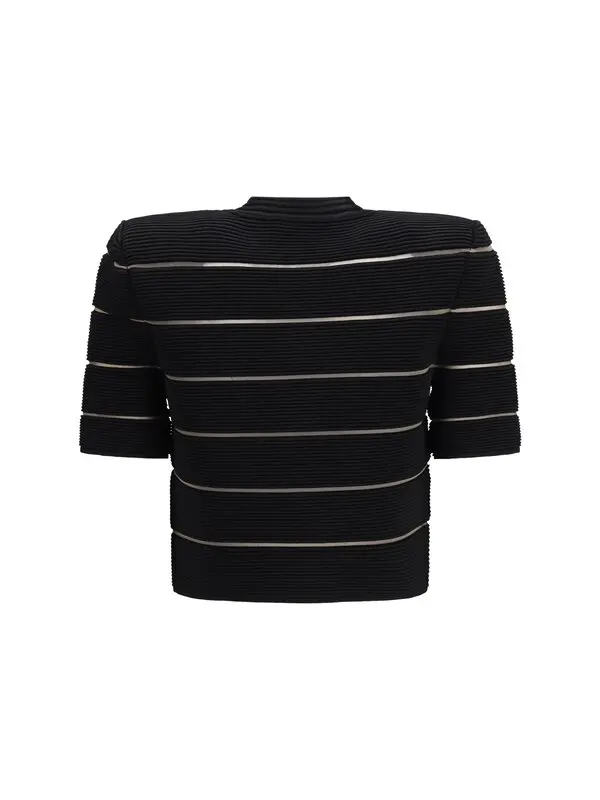 Balmain Short-sleeved Buttoned Cardigan