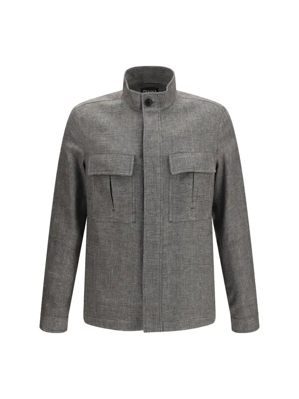 Zegna High-collar Shirt Jacket
