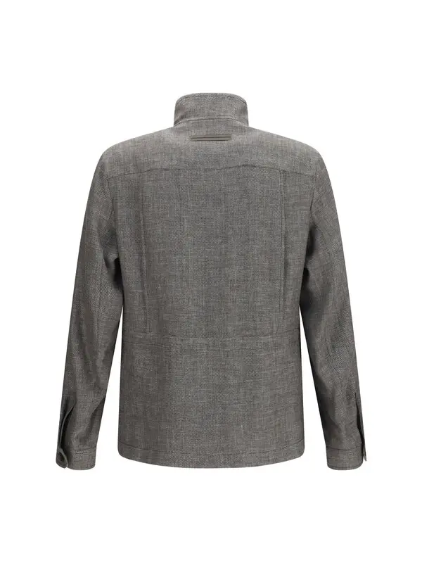 Zegna High-collar Shirt Jacket