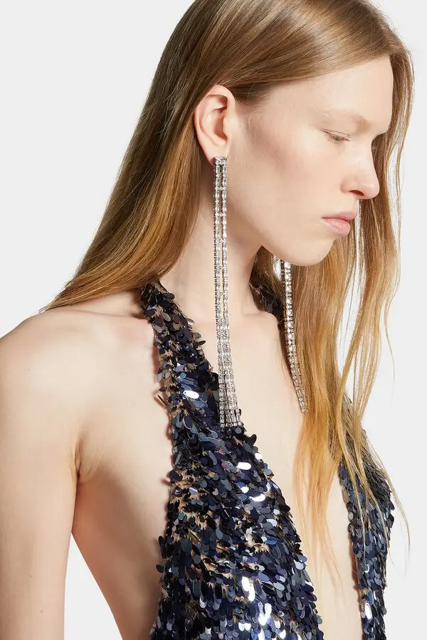 Dsquared2 Strass Drop Earrings