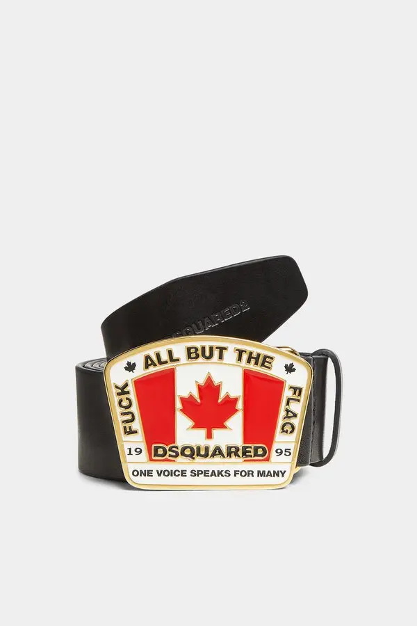 Dsquared2 Canadian Flag Plaque Belt
