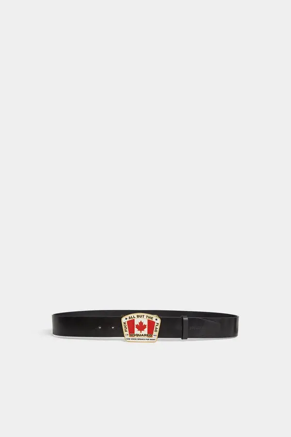 Dsquared2 Canadian Flag Plaque Belt