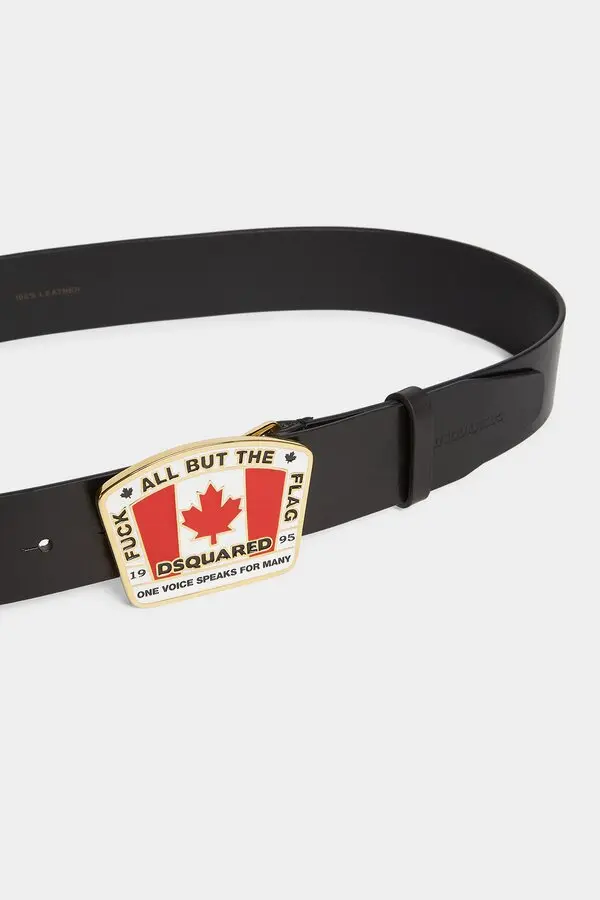 Dsquared2 Canadian Flag Plaque Belt