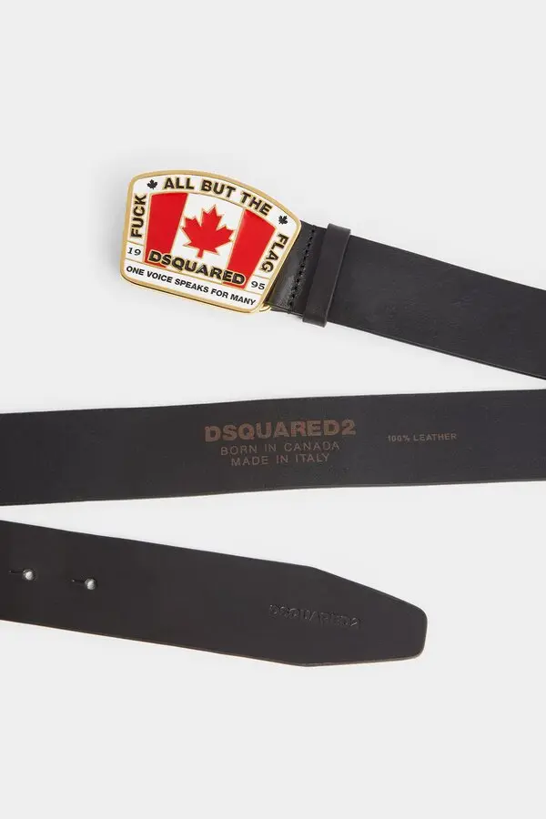Dsquared2 Canadian Flag Plaque Belt