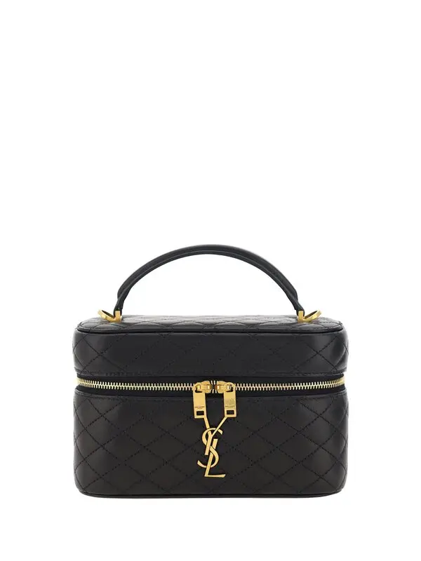 Saint Laurent Vanity Gaby Leather Handbag - Black