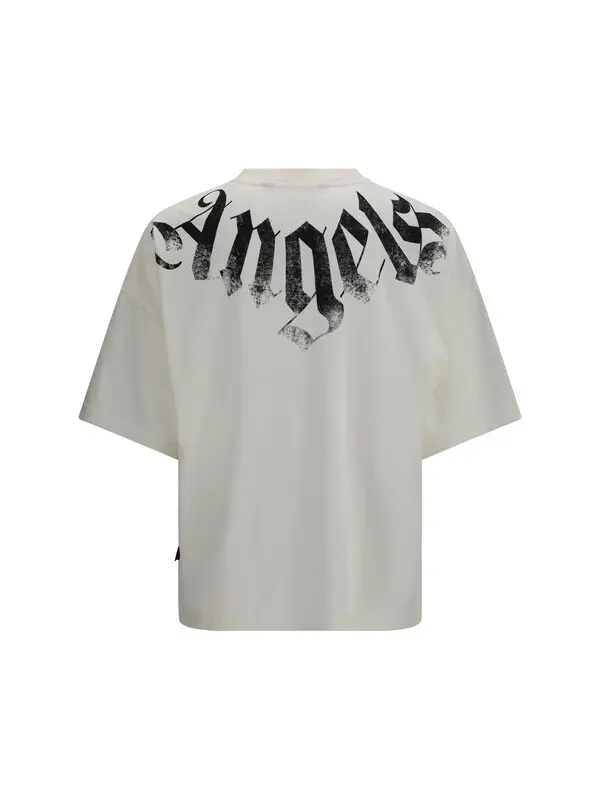 Palm Angels Big Neck Logo T-shirt - White