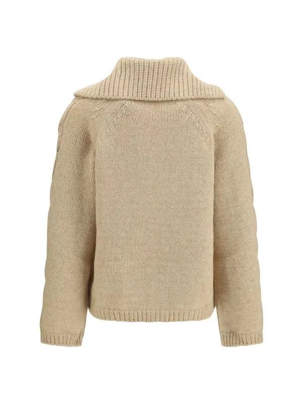 Moncler Alpaca And Wool Blend Zip Cardigan