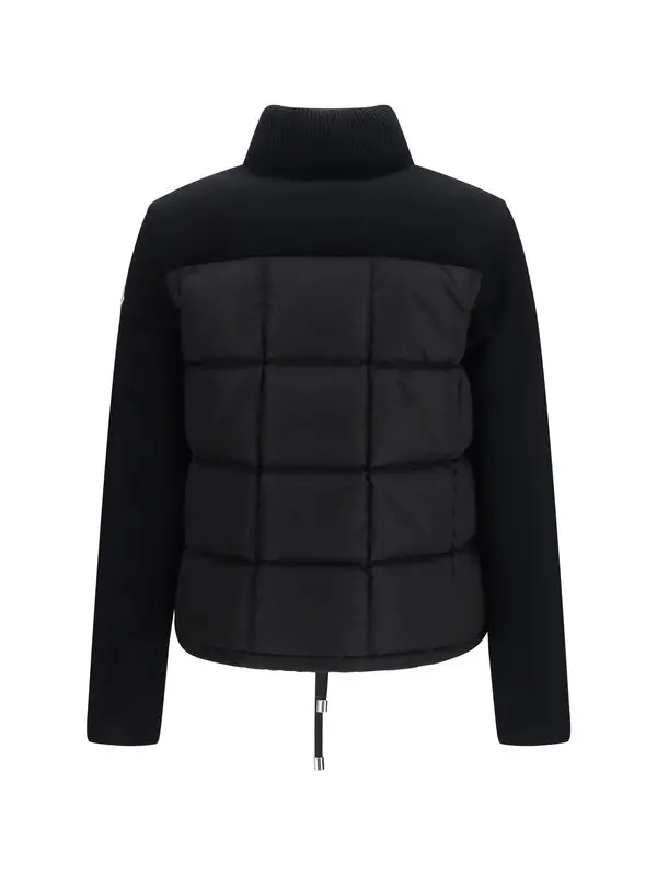 Moncler Quilted Wool Padded Cardigan With Zip