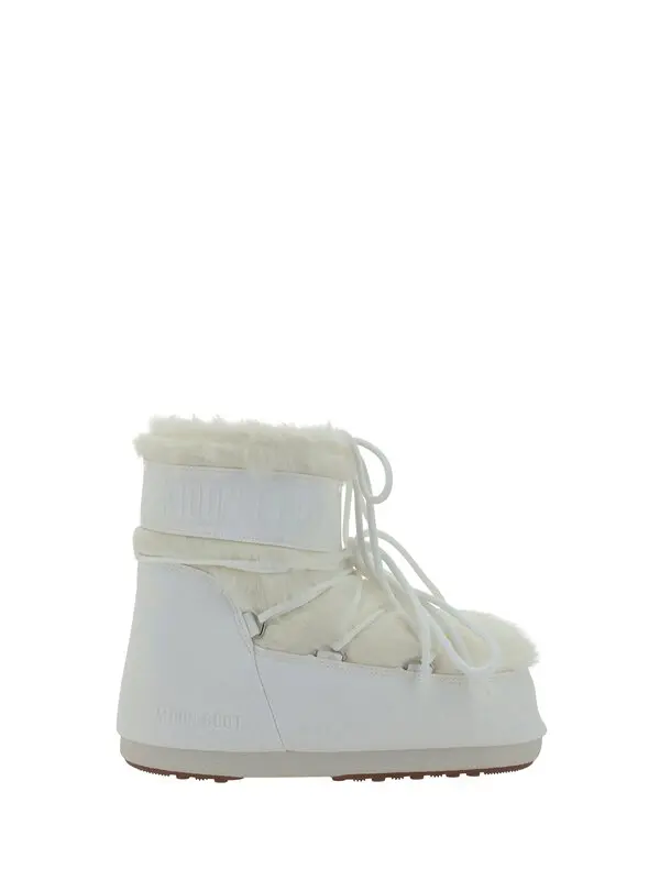 Moon Boot Icon Low Faux Fur Boots - White
