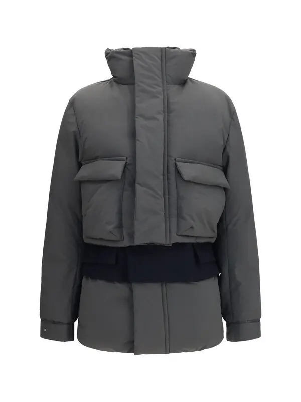 Sacai Double Padded Jacket With Zip Closure - Multicolor