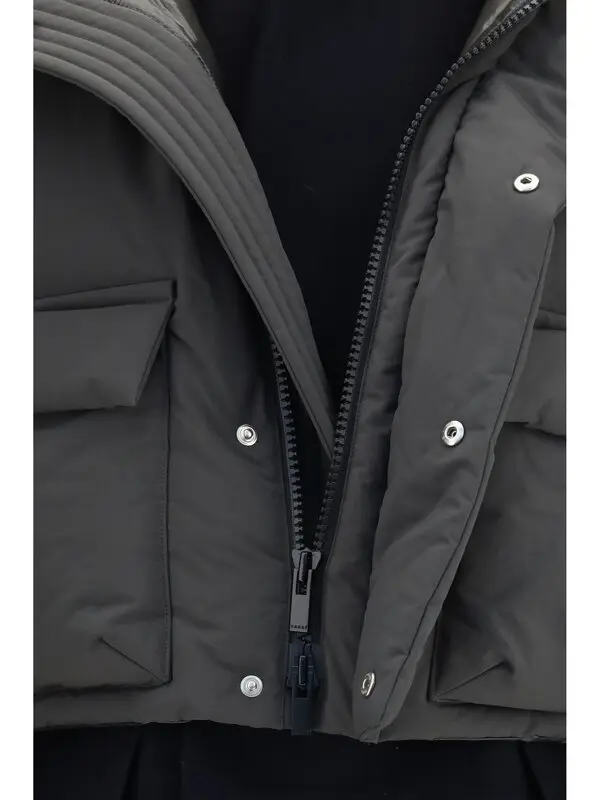 Sacai Double Padded Jacket With Zip Closure