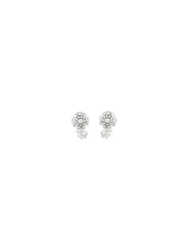 SELF-PORTRAIT Crystal Flower Earrings