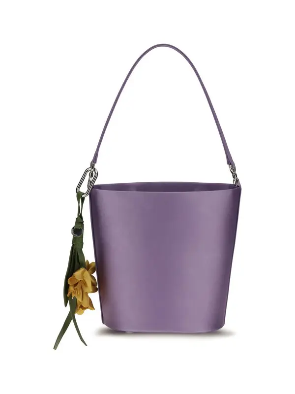 SELF-PORTRAIT Satin Bucket Bag - Multicolor