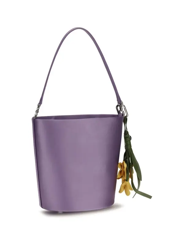 SELF-PORTRAIT Satin Bucket Bag - Multicolor