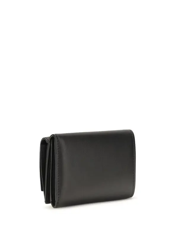 Fendi Ff Mini Trifold Leather Wallet
