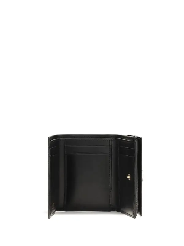 Fendi Ff Mini Trifold Leather Wallet