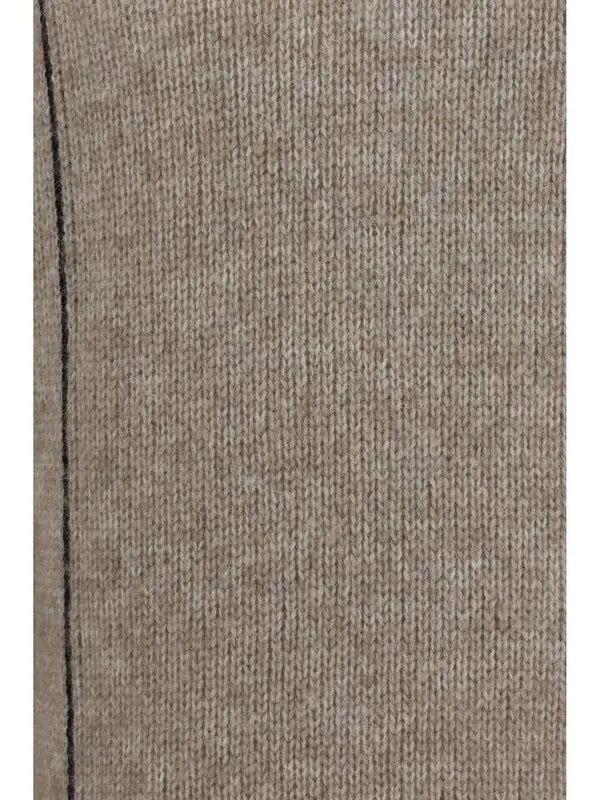 Giorgio Armani Alpaca-knit Hooded Sweatshirt With Contrasting Trims