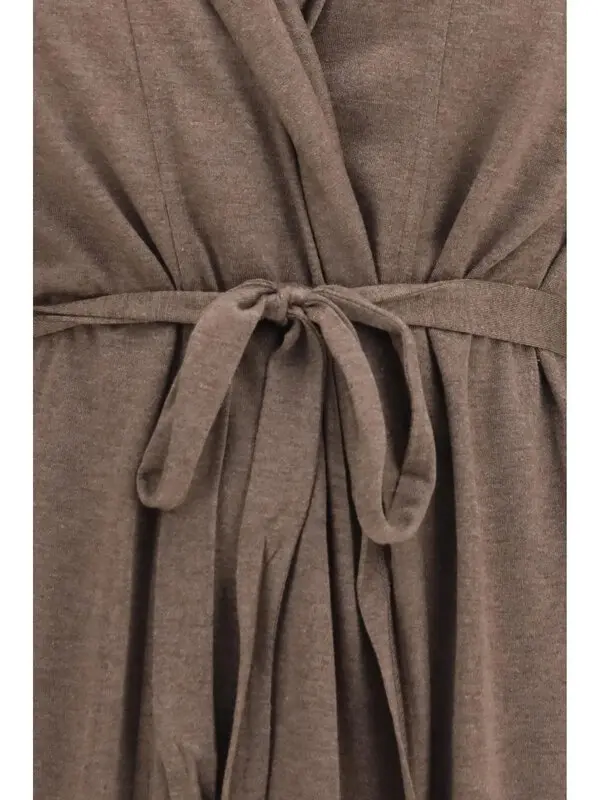 Max Mara Falda Lyocell And Silk Blend Cardigan - Brown