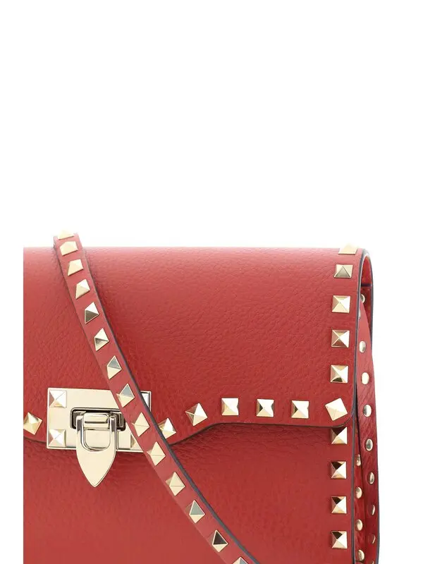 Valentino Garavani Small Rockstud Grained Calfskin Shoulder Bag