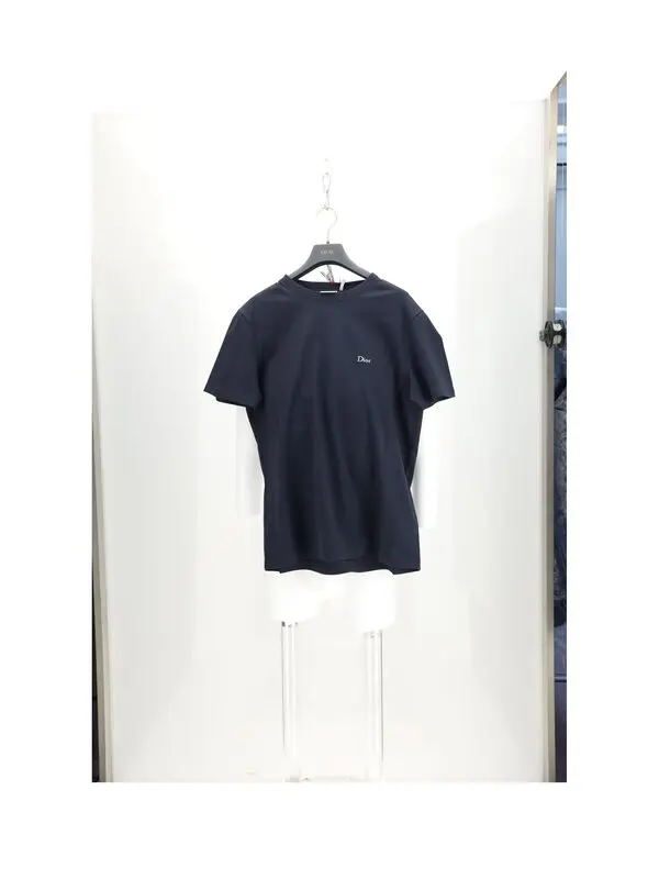 Dior T-shirt Logo Piccolo Bianco - Blue