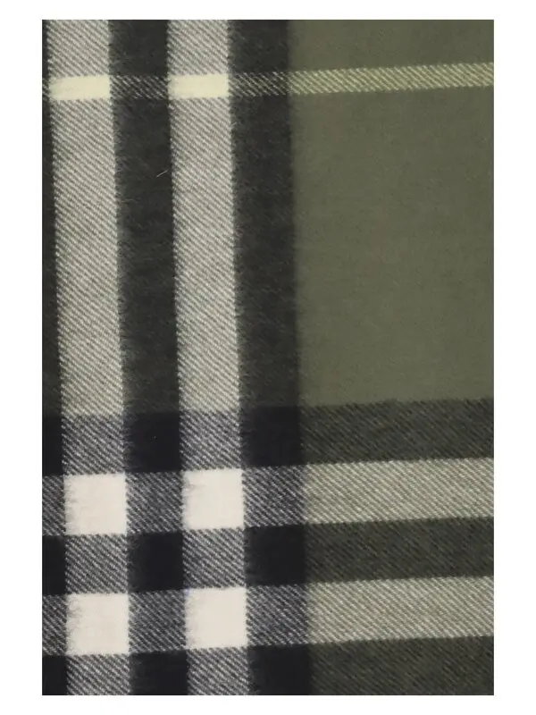 Burberry Check Cashmere Scarf - Green