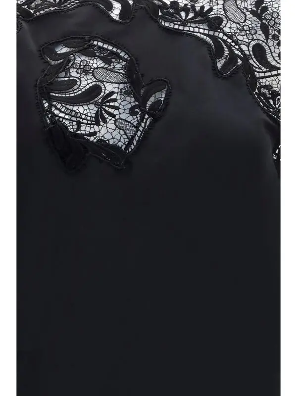 FERRAGAMO Silk Dress With Lace