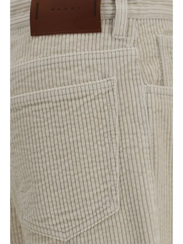 Marni Corduroy Flare Pants - Cream