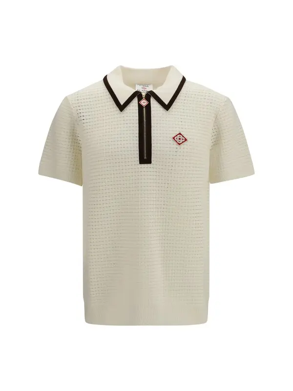Casablanca Textured Terry Polo Shirt