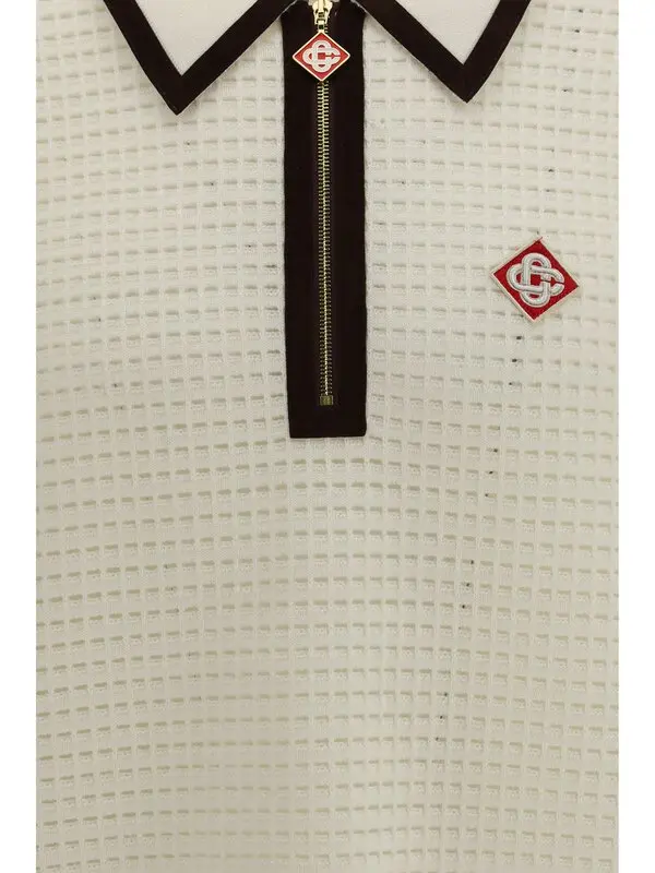 Casablanca Textured Terry Polo Shirt