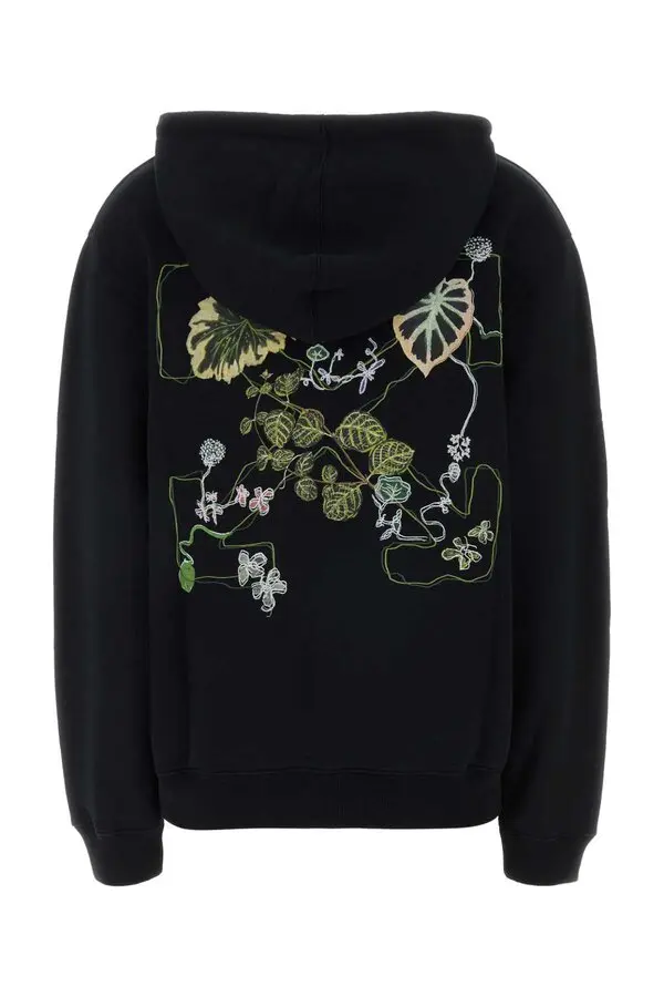 Off-White Cotton Sweatshirt - Black