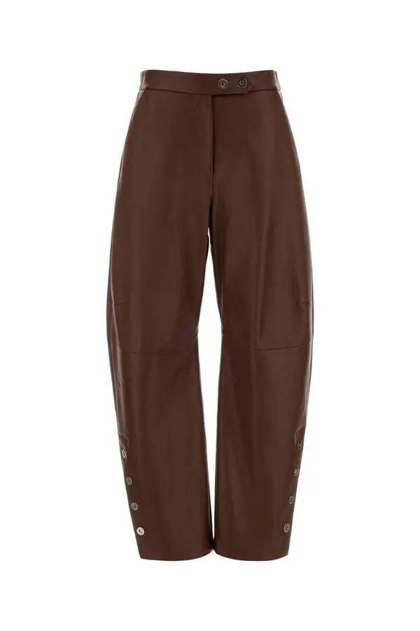 Sportmax Leather Cinepresa Pant - Brown