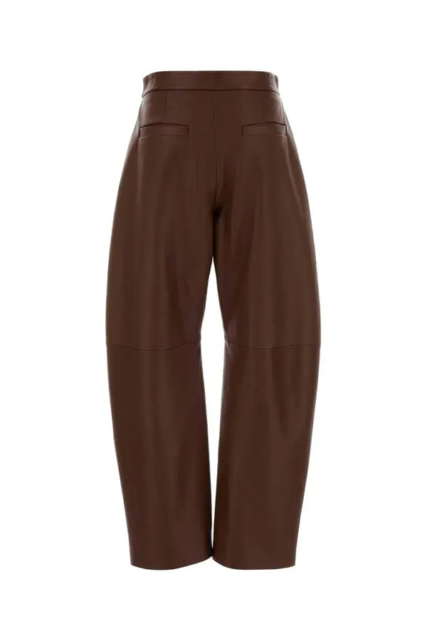 Sportmax Leather Cinepresa Pant - Brown
