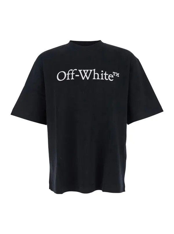 Off-White Oversized T-shirt 'logo' With Contrasting Logo Print In Cotton For - Multicolor