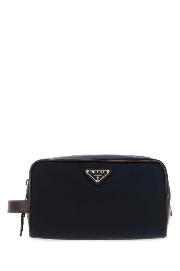 Prada Navy Re-nylon Speedrock Beauty Case