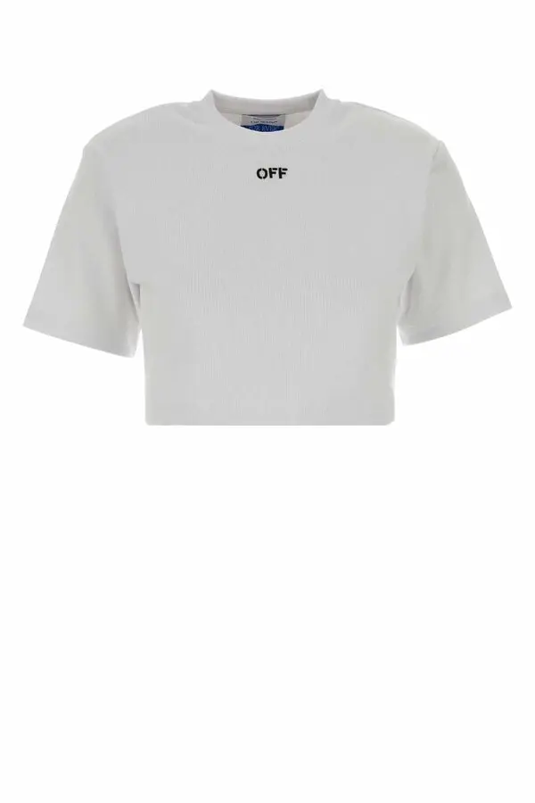 Off-White Stretch Cotton T-shirt - White