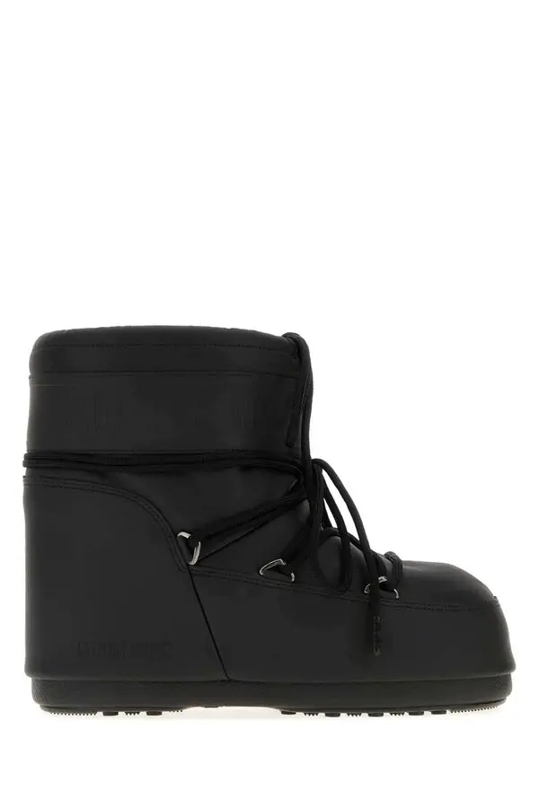Moon Boot Synthetic Leather Icon Low Ankle Boots - Black