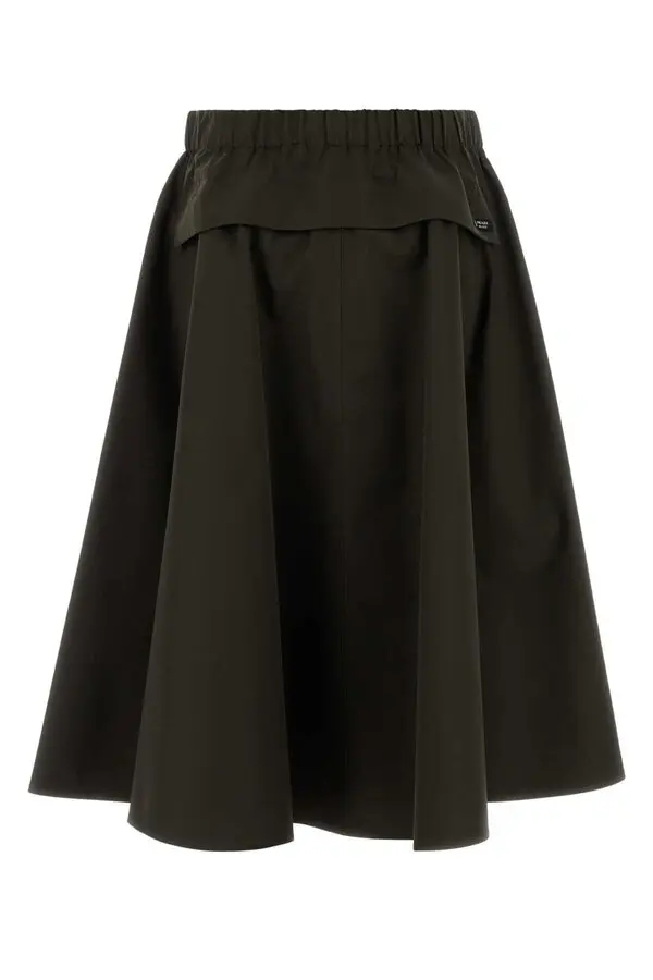 Prada Pleated Midi Skirt - Green