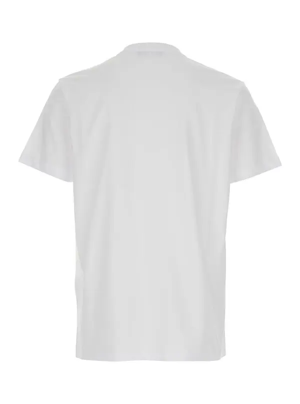 Versace T-shirt With Lettering Logo On The Front In Cotton