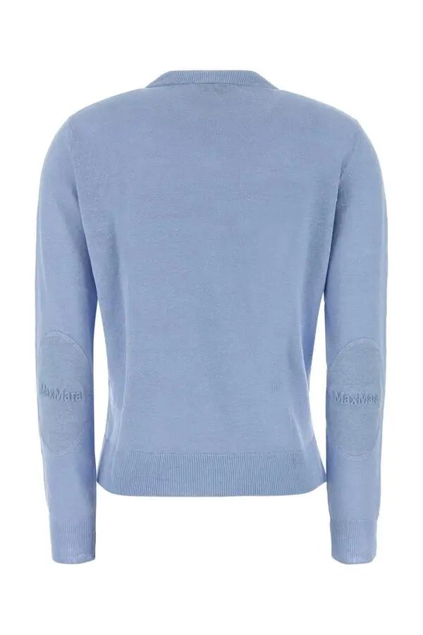 Max Mara S Powder Linen Fervore Sweater - Blue