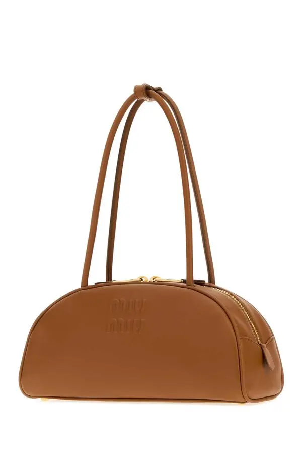 Miu Miu Leather Beau Shoulder Bag - Brown