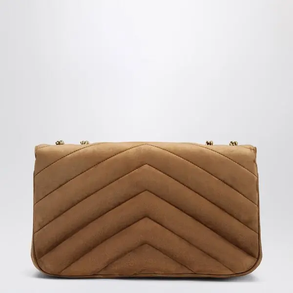 Saint Laurent Loulou Suede Shoulder Bag - Orange