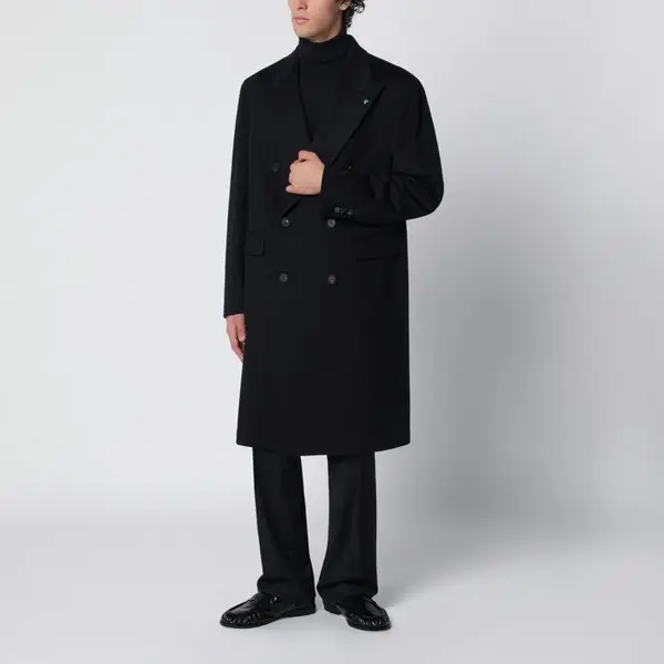 Tagliatore Virgin Wool Double-breasted Coat - Blue