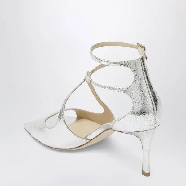 JIMMY CHOO Azia 75 Sandal - Silver