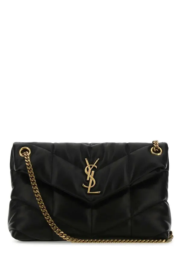 Saint Laurent Nappa Leather Puffer Shoulder Bag - Black