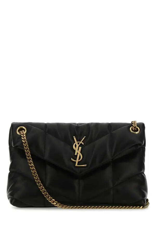 Saint Laurent Nappa Leather Puffer Shoulder Bag - Black