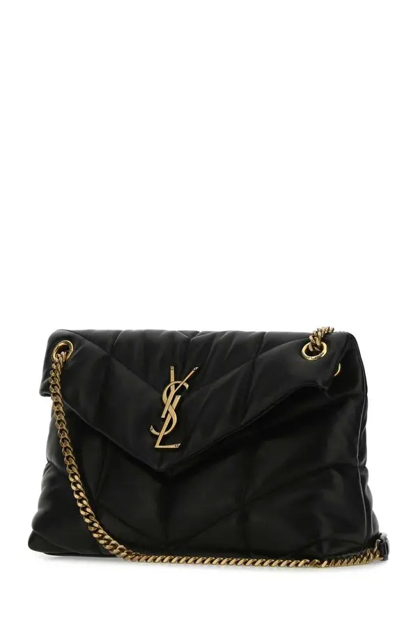 Saint Laurent Nappa Leather Puffer Shoulder Bag - Black