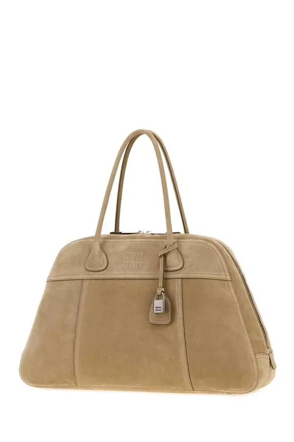Miu Miu Suede Vivant Shopping Bag - Brown