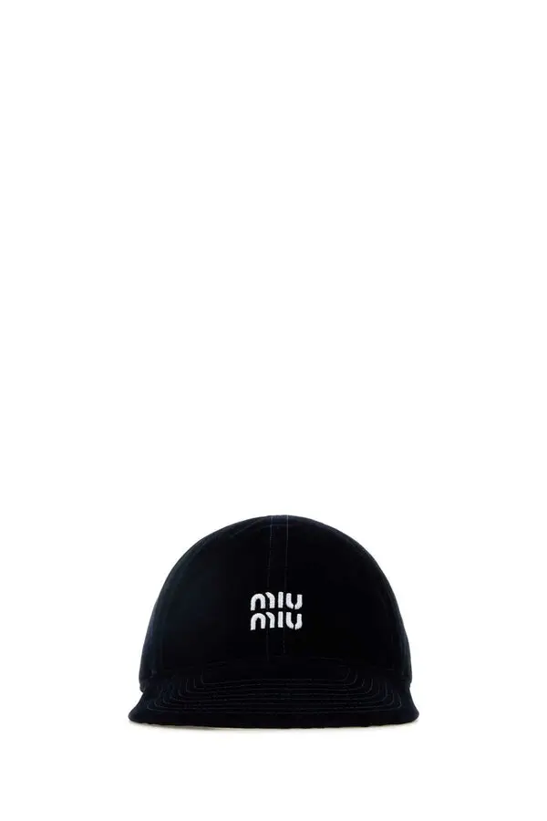 Miu Miu Midnight Velvet Baseball Cap