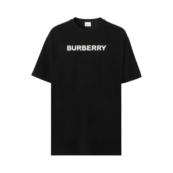 Burberry Logo Print Oversized T-shirt - Black