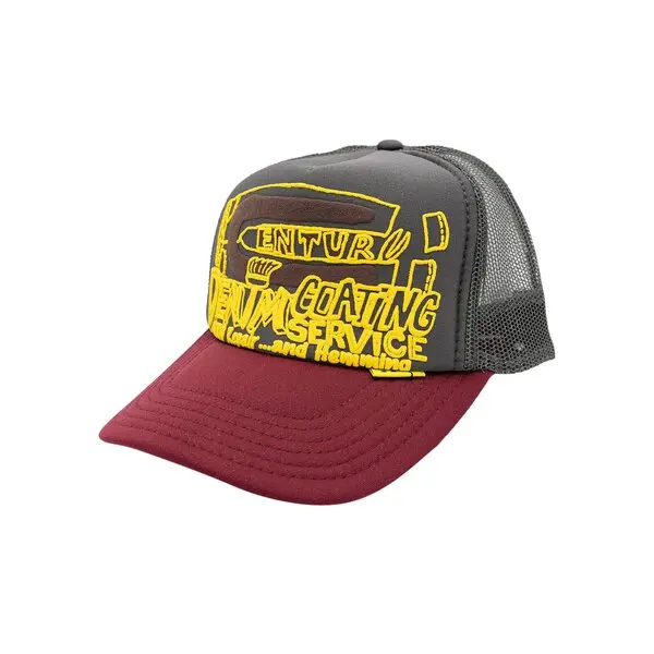 Kapital Century Denim Coating Service Trucker Cap 'charcoal